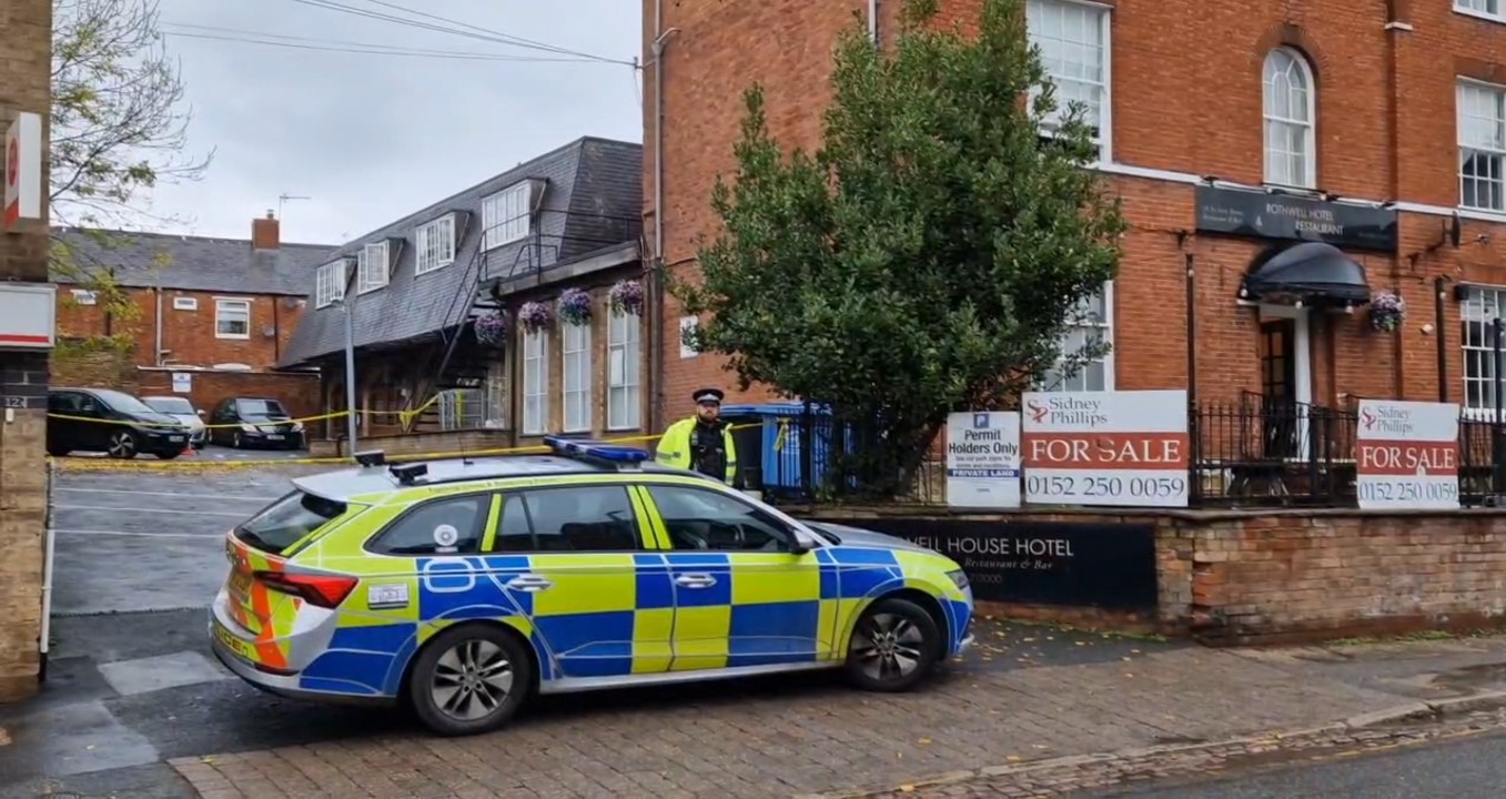 Police cordon off car park after incident at Rothwell hotel